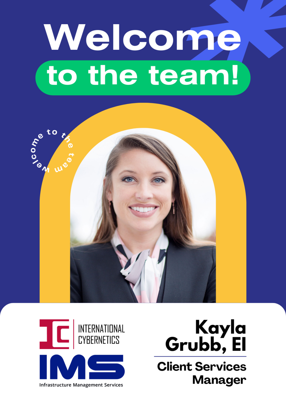 Welcome to the Team, Kayla! - ICC-IMS