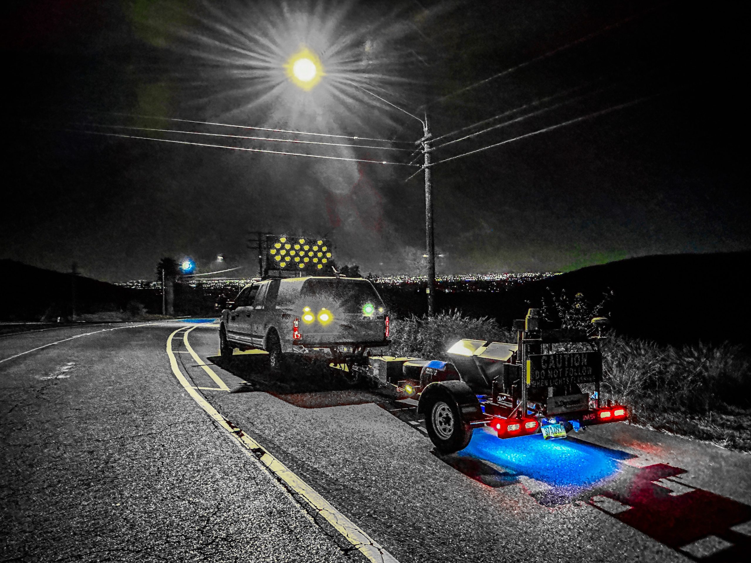 You see how we mobilize our Fast Falling Weight Deflectometer? Very ...